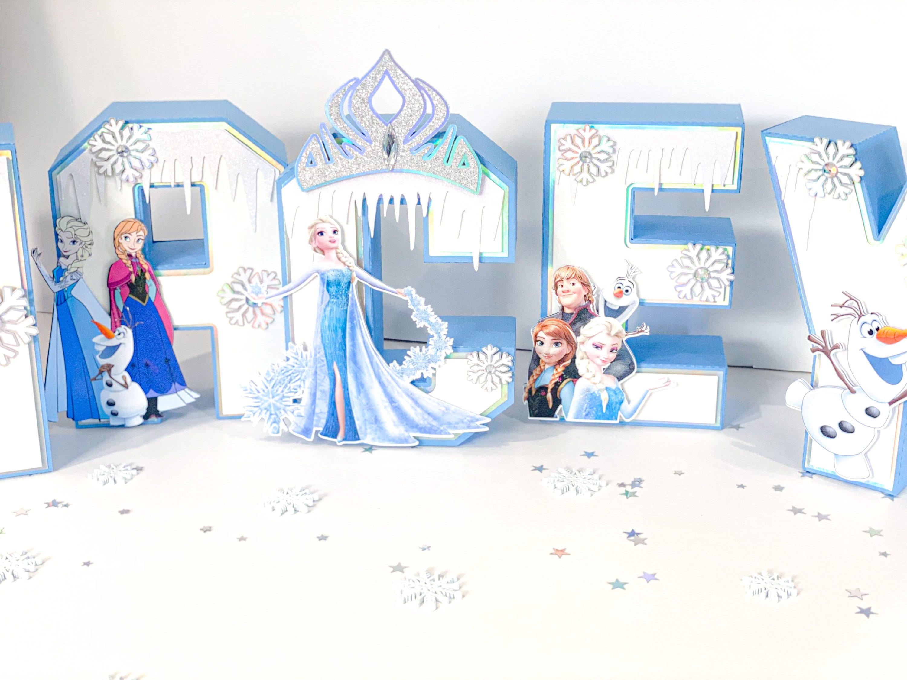 Frozen Theme 3D Letters Frozen Elsa Party Theme Frozen - Etsy Canada