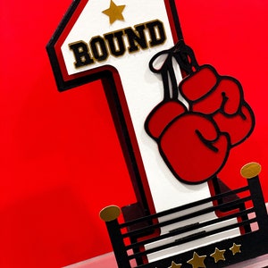 Boxing Theme 3D Letters or Numbers | First Round Boxing Birthday Party ...