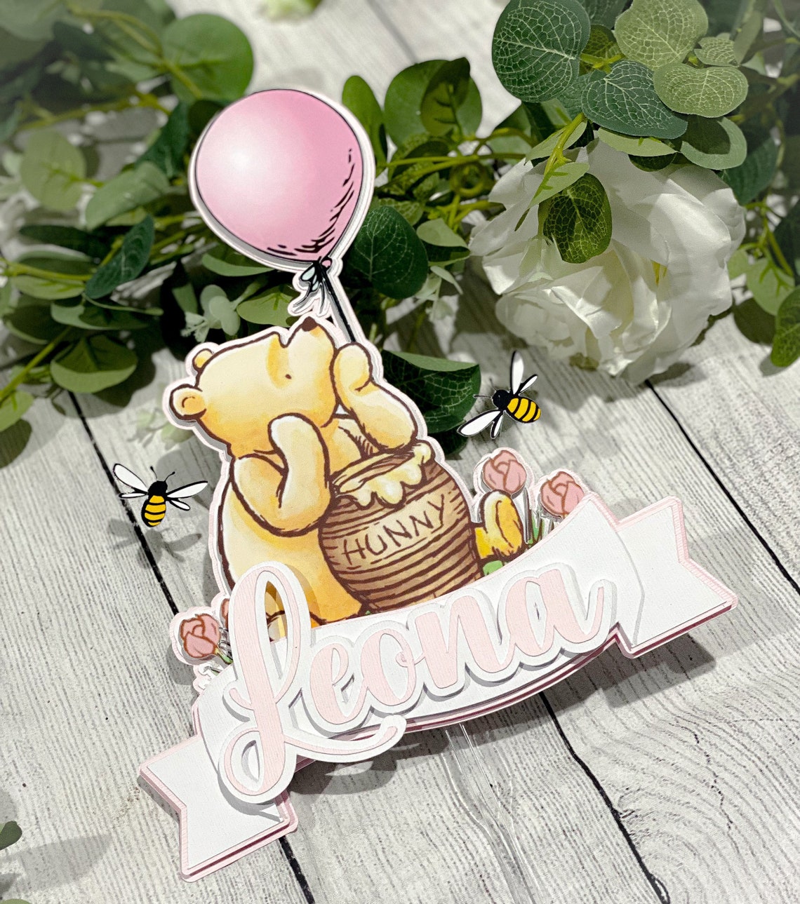 Winnie the Pooh Cake Topper Baby Shower Cake Topper Winnie - Etsy