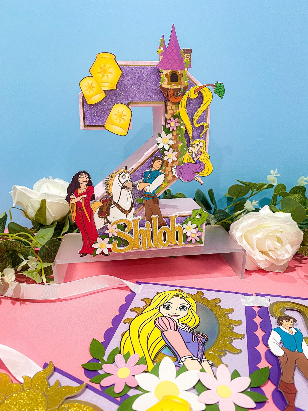 Rapunzel Mother Gothel Theme 3D Letters | Rapunzel Tangled Party Theme ...