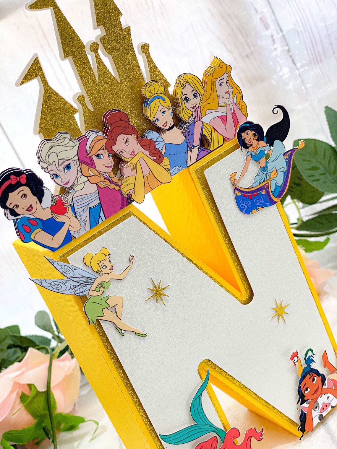 Princess 3D Letters Princess Party Theme Princess Birthday - Etsy