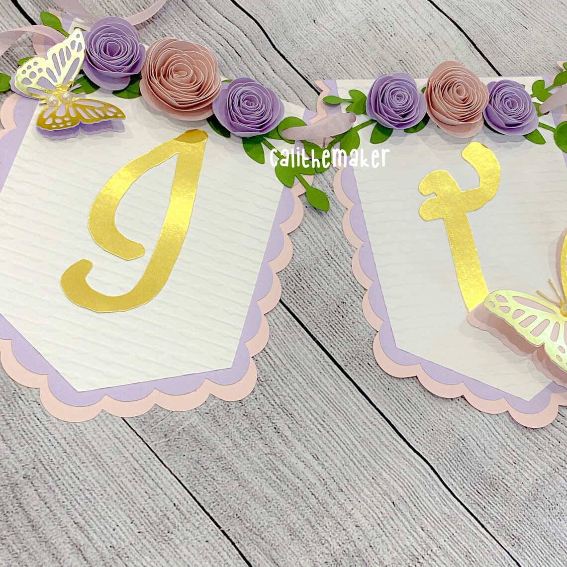 Butterfly Theme Banner Butterfly Floral Theme Party | Etsy