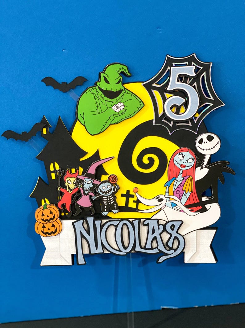 Nightmare Before Christmas Cake Topper | Jack and Sally Shower Cake ...