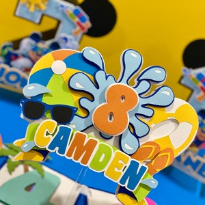 Pool Party Cake Topper | Beach Party Cake Topper | Summer Theme Party ...
