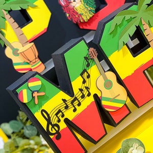 Three Little Birds Theme 3D Letters | One Love First Birthday Party ...