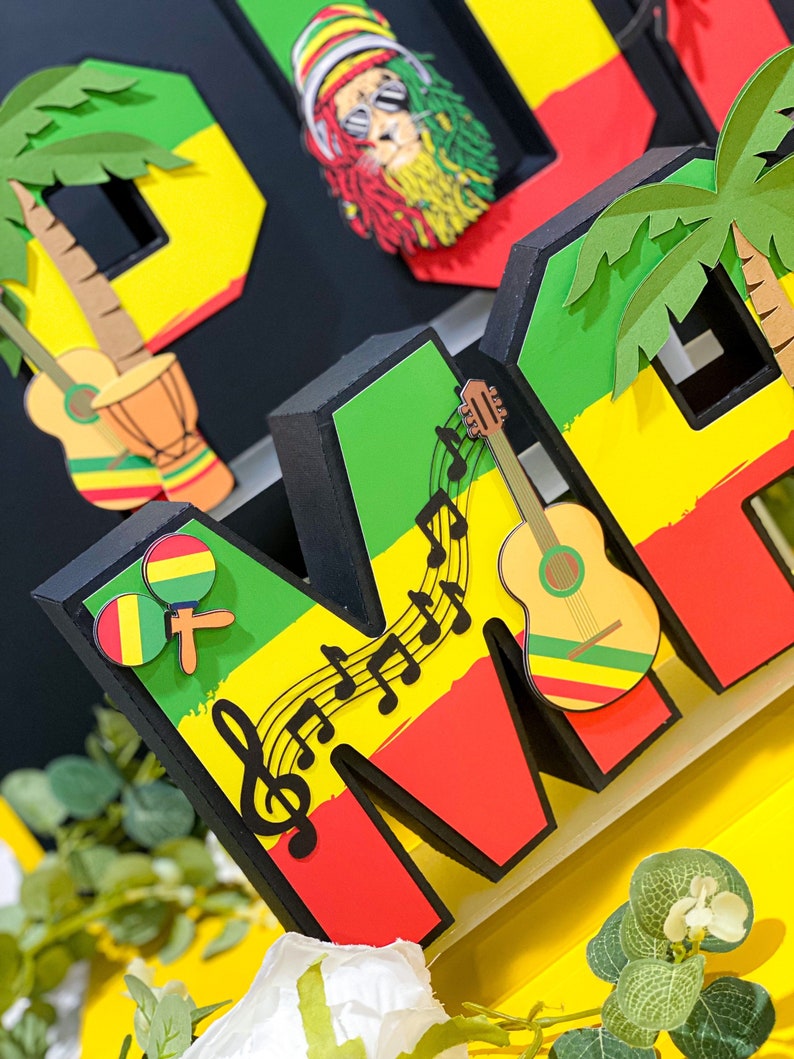 Large Three Little Birds Theme 3D Letters or Numbers | One Love First ...