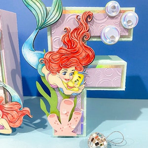 Little Mermaid Theme 3D Letters | Ariel Party Theme | Mermaid Birthday ...