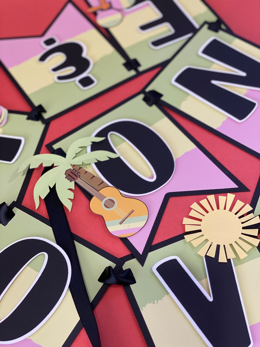 One & Loved Banner |pink One Love Theme Party | Rasta Birthday Theme ...