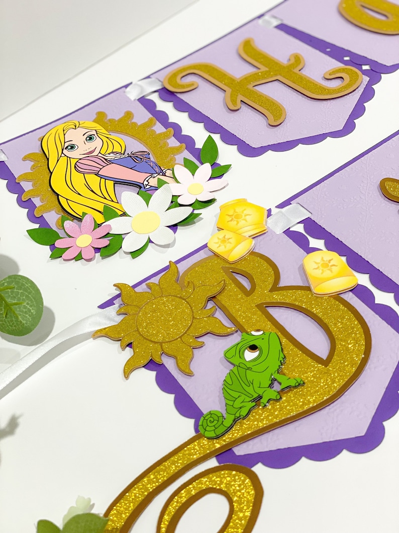 Rapunzel Banner Disney Princesses Theme Party Princess - Etsy
