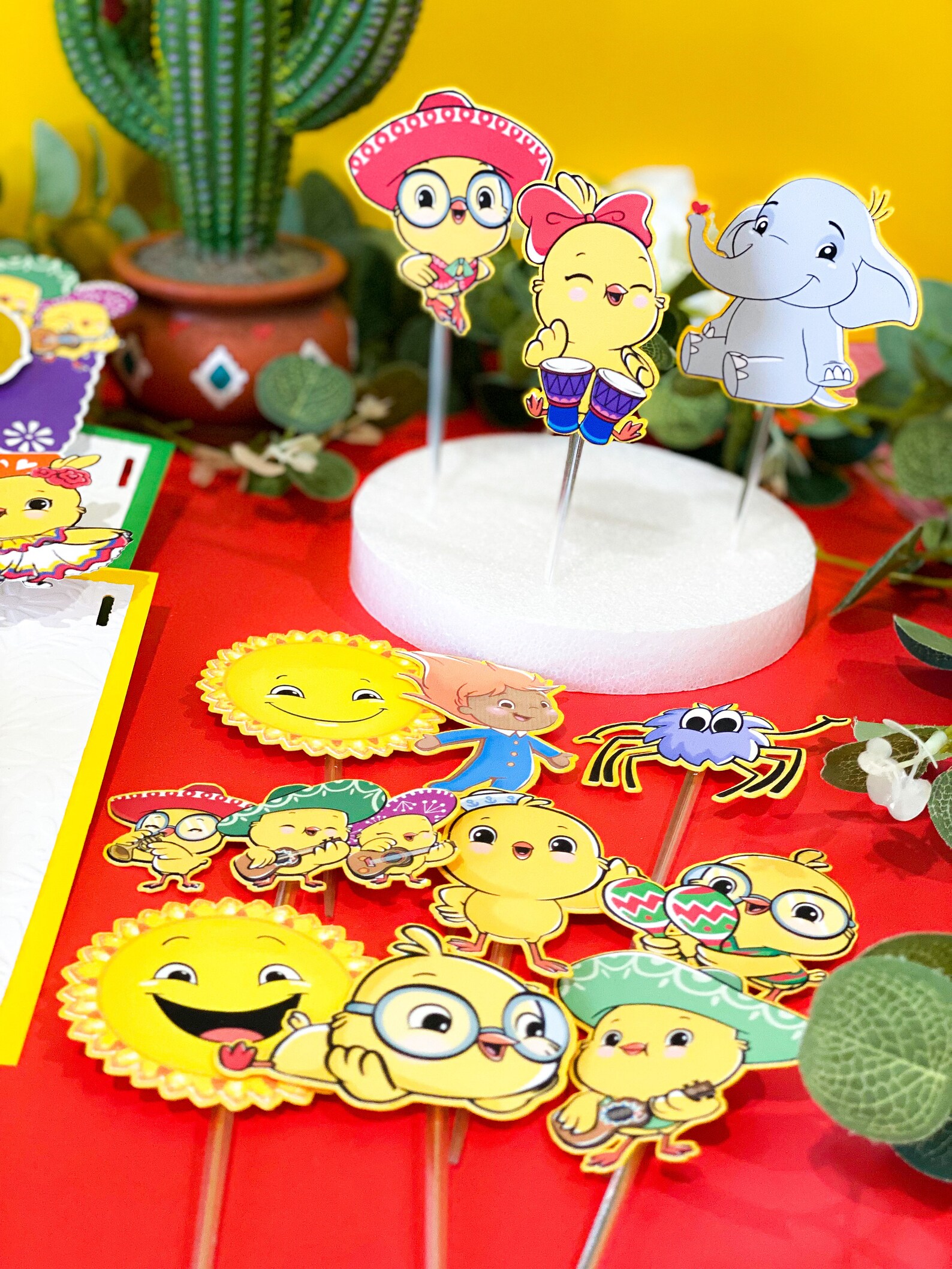 Set of 12 Cupcake Toppers | Canticos Fiesta Theme Party | Canticos ...
