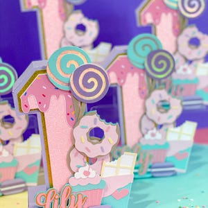 Candyland Theme 3D Letters With Name | Donut Candy Party Theme | Sweet ...