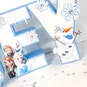 Frozen Theme 3D Letters | Frozen Elsa Party Theme | Frozen Birthday ...