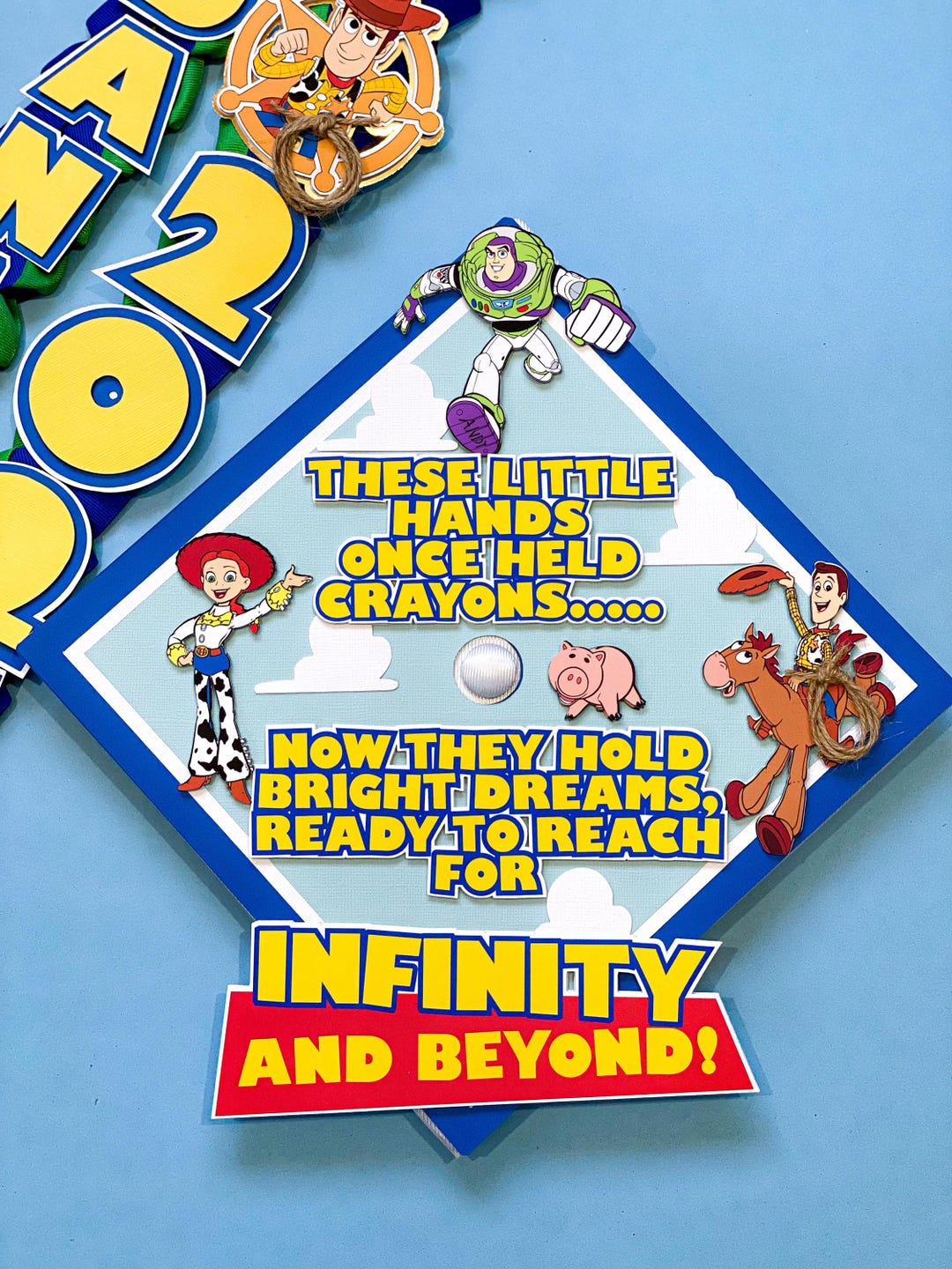 Bundle Toy Story Graduation Cap Topper and Lei | Kindergarten ...