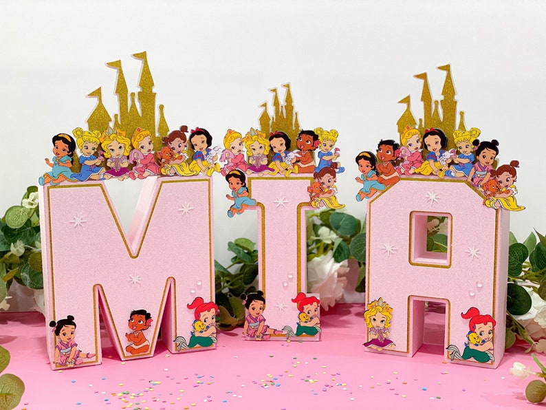 Baby Princess 3D Letters Baby Princesses Party Theme - Etsy