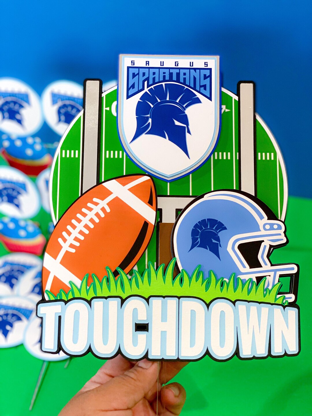 Custom Football Cake Topper | Football Party Supplies | Touchdown ...