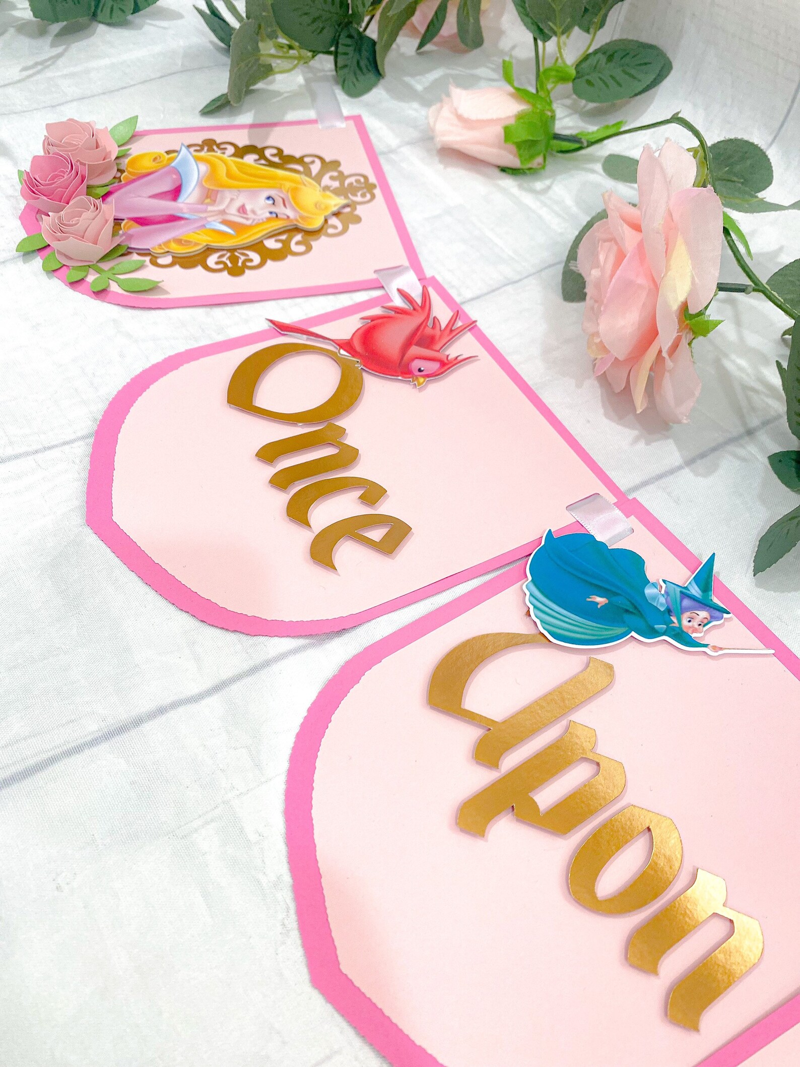 Aurora Banner Disney Princesses Theme Party Sleeping - Etsy