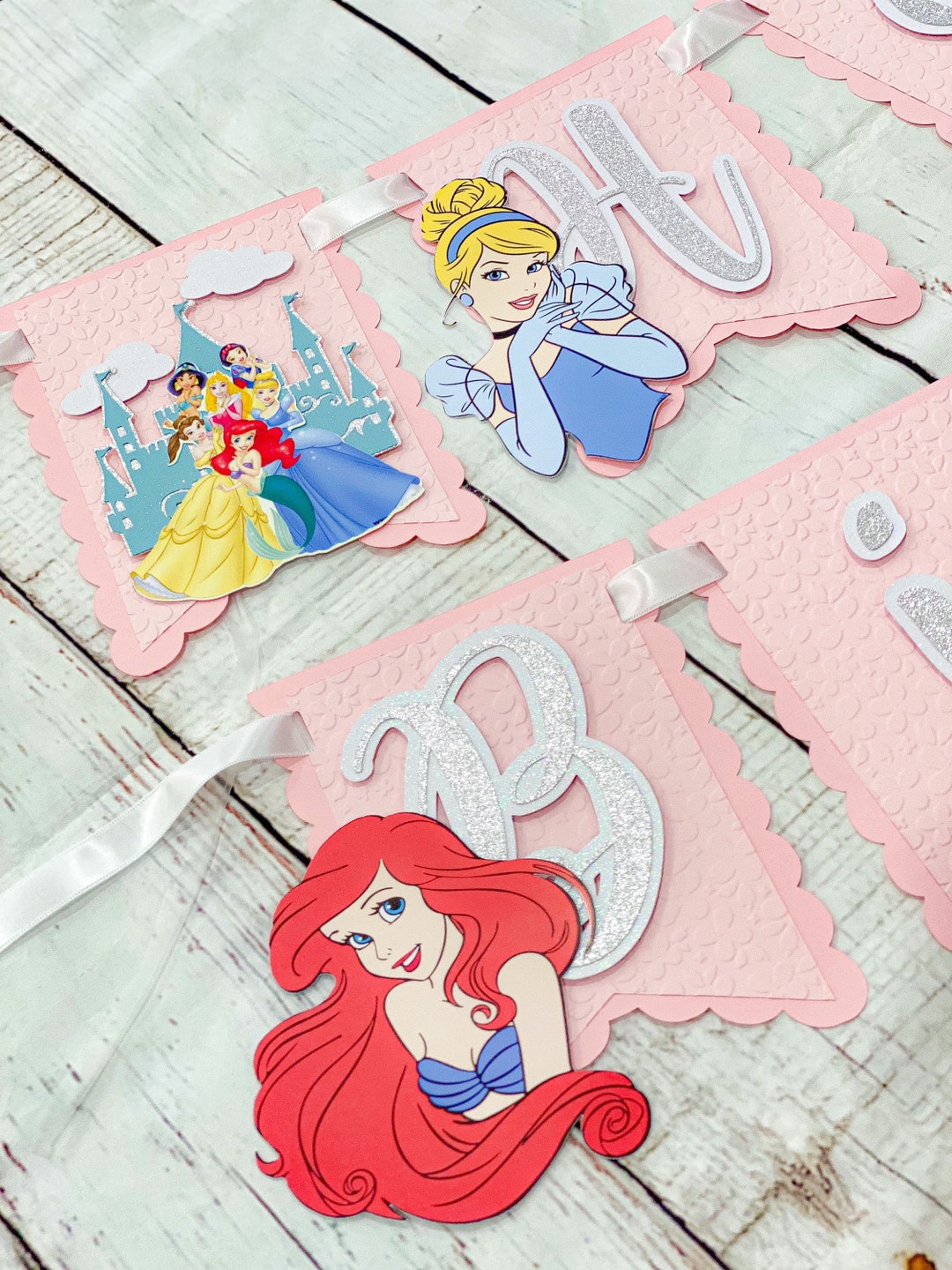 Happy Birthday Banner Disney Princesses Theme Party - Etsy