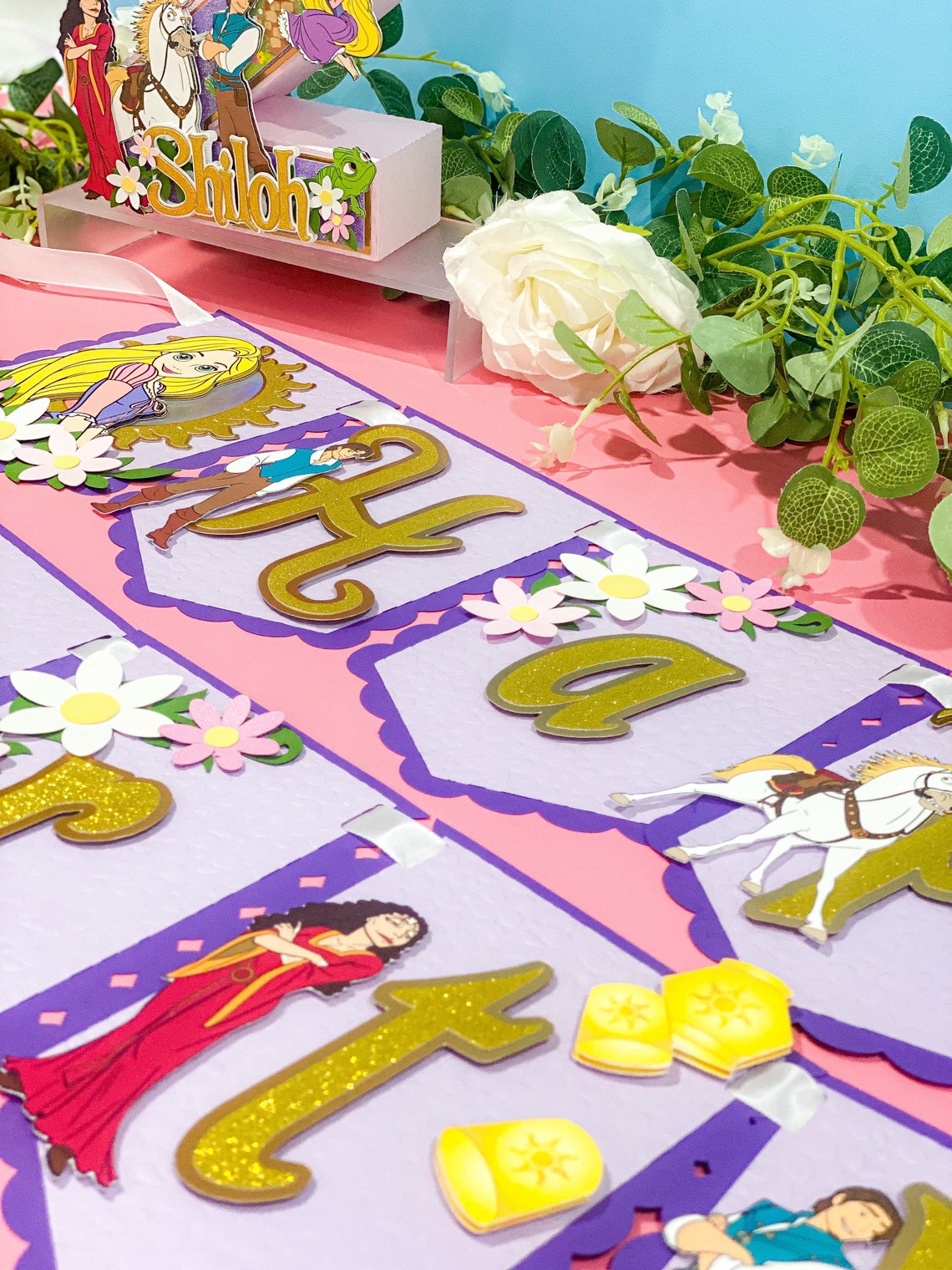 Rapunzel Mother Gothel Banner | Disney Princesses Theme Party ...