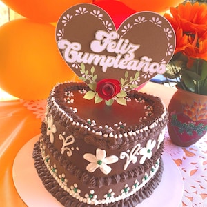 Talavera Topper | Traditional Mexican Theme Cake Topper | Barro Theme ...