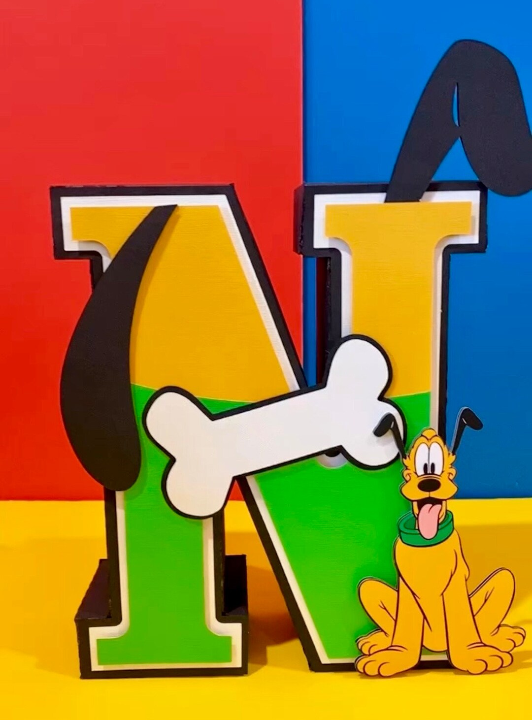 Large Disney Pluto Clubhouse Theme 3D Letters or Numbers | Minnie Party ...