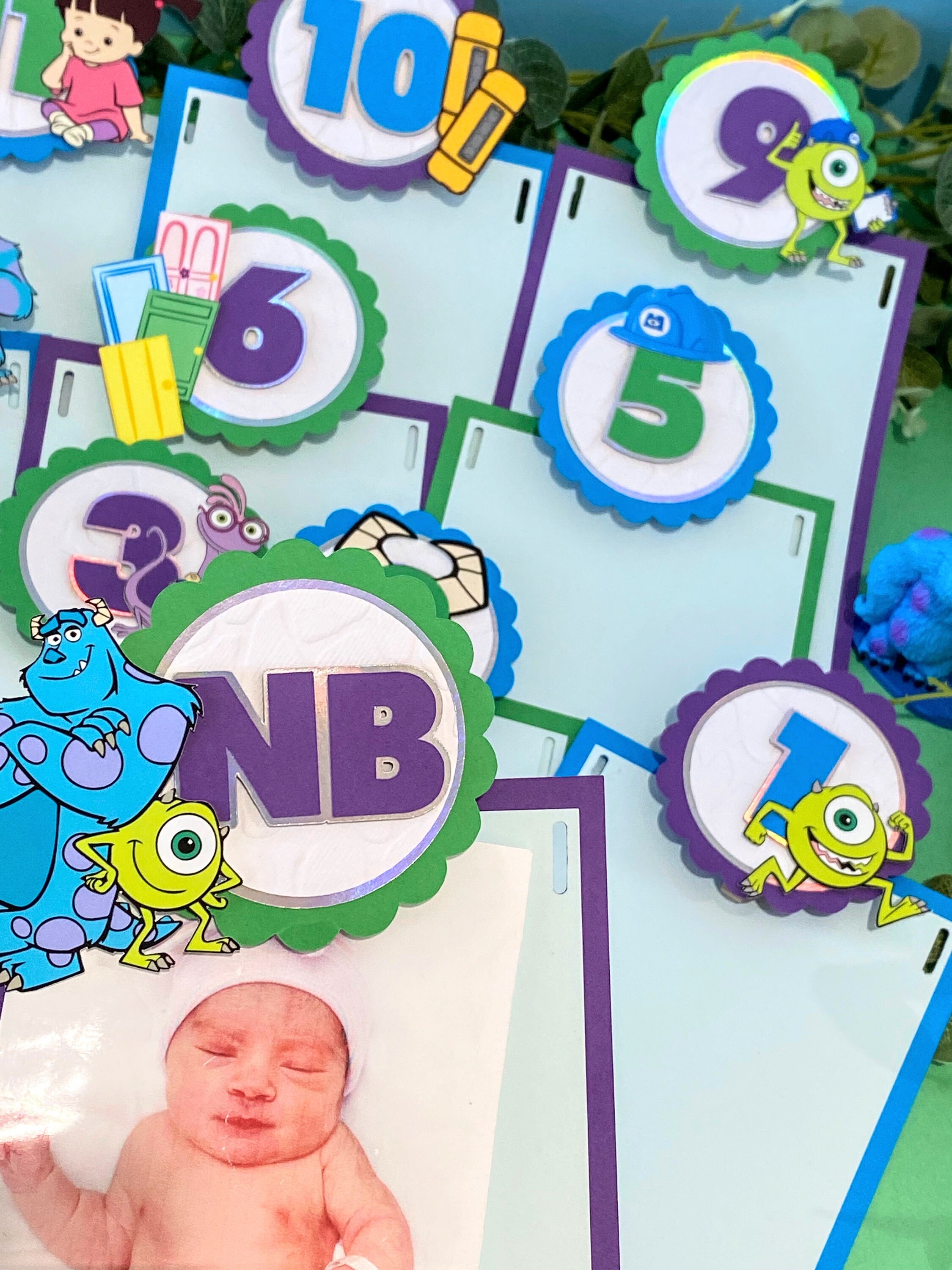Monsters Inc Monthly Milestone Banner Monsters Inc Theme - Etsy