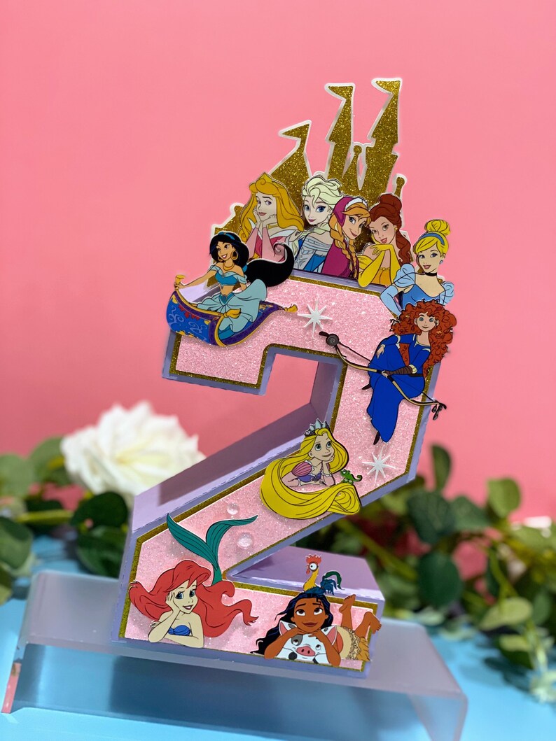 Purple and Pink Princess 3D Letters Princess Party Theme - Etsy