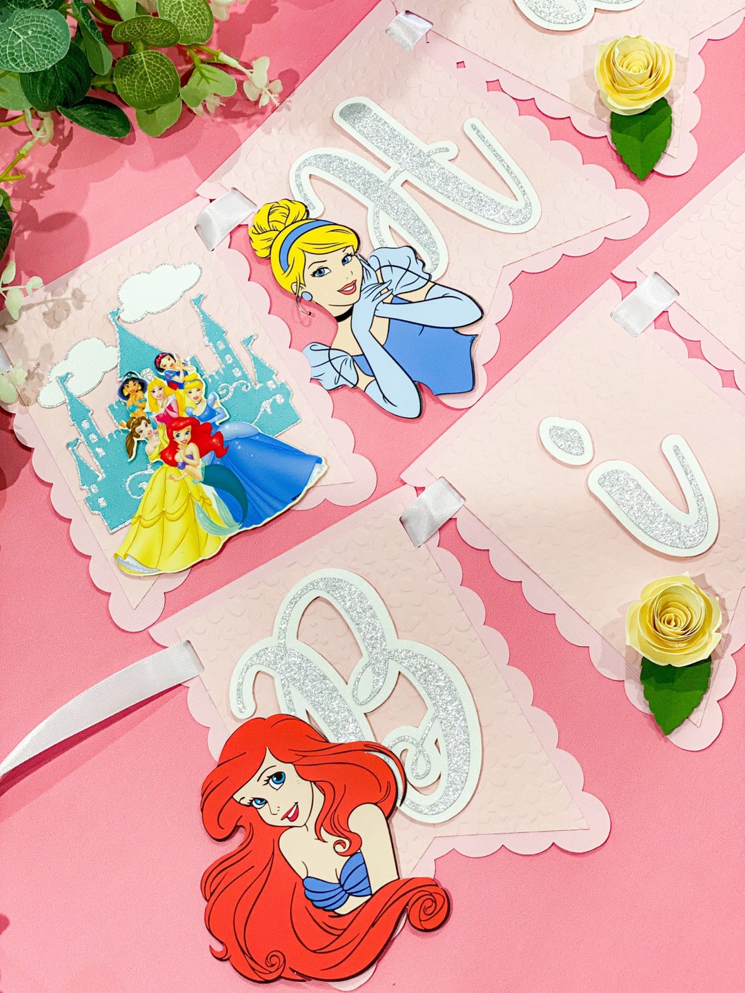 Happy Birthday Banner | Disney Princesses Theme Party | Princess ...