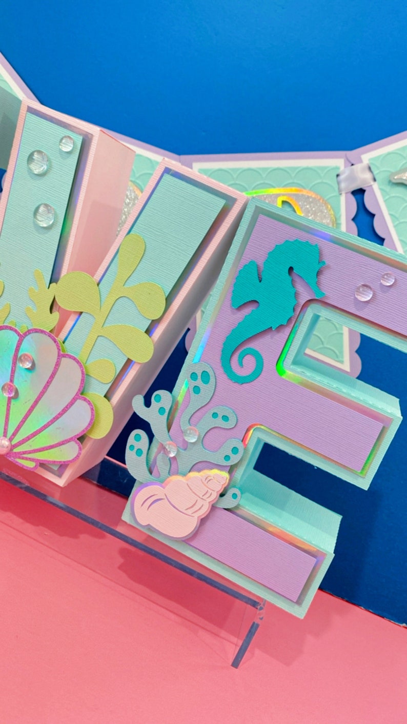 Mermaid Theme 3D Letters | Under the Sea Theme | Mermaid Birthday ...