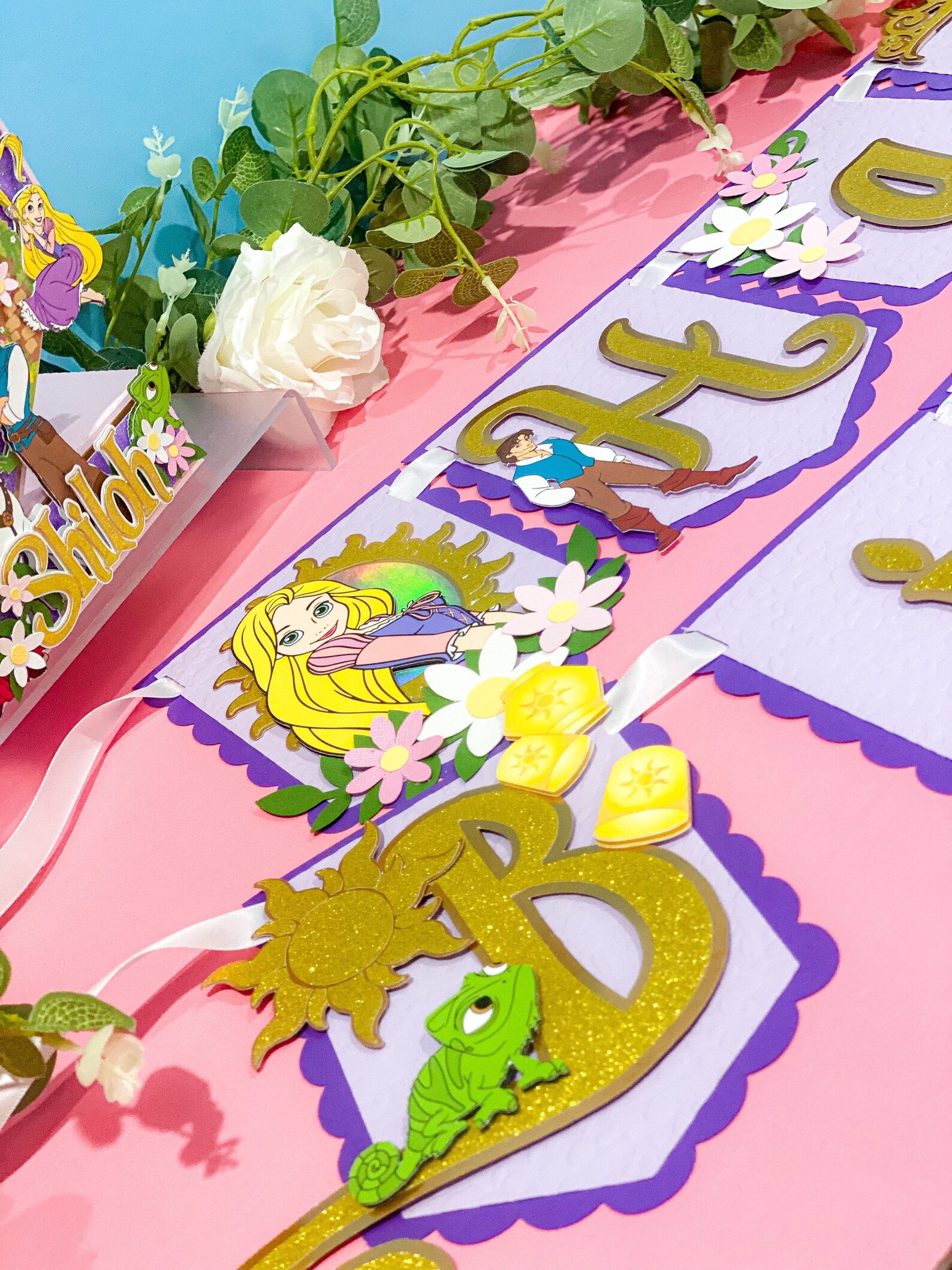 Rapunzel Mother Gothel Banner | Disney Princesses Theme Party ...