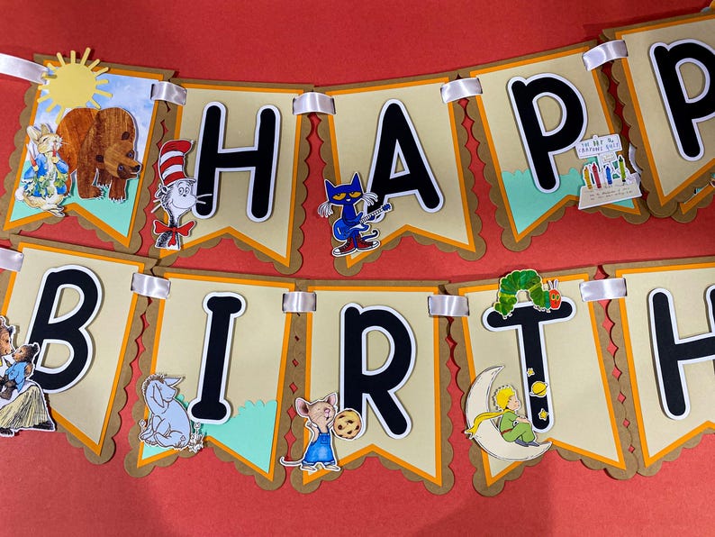 Storybook Birthday Banner | Personalized Birthday Banner | Once Upon a ...