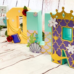 Princess Theme 3D Letters or Numbers | Princess Party Theme | Disney ...