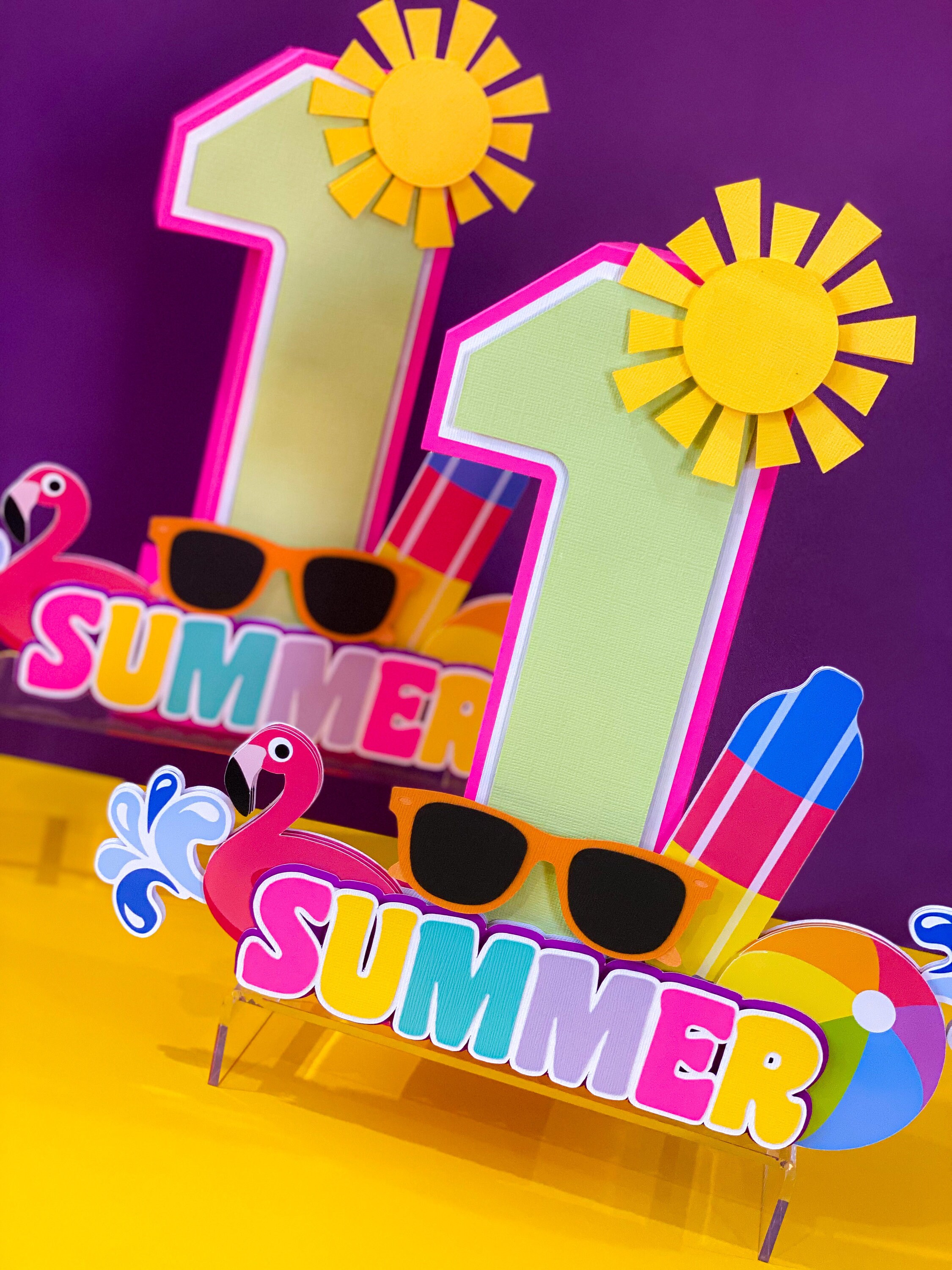 Pool Party Theme 3D Letters or Numbers | Beach Summer Party Theme ...