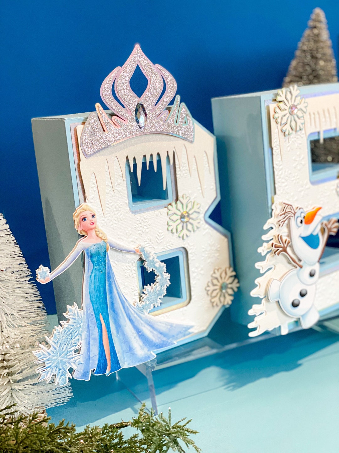 Frozen Theme 3D Letters | Frozen Elsa Party Theme | Frozen Birthday ...