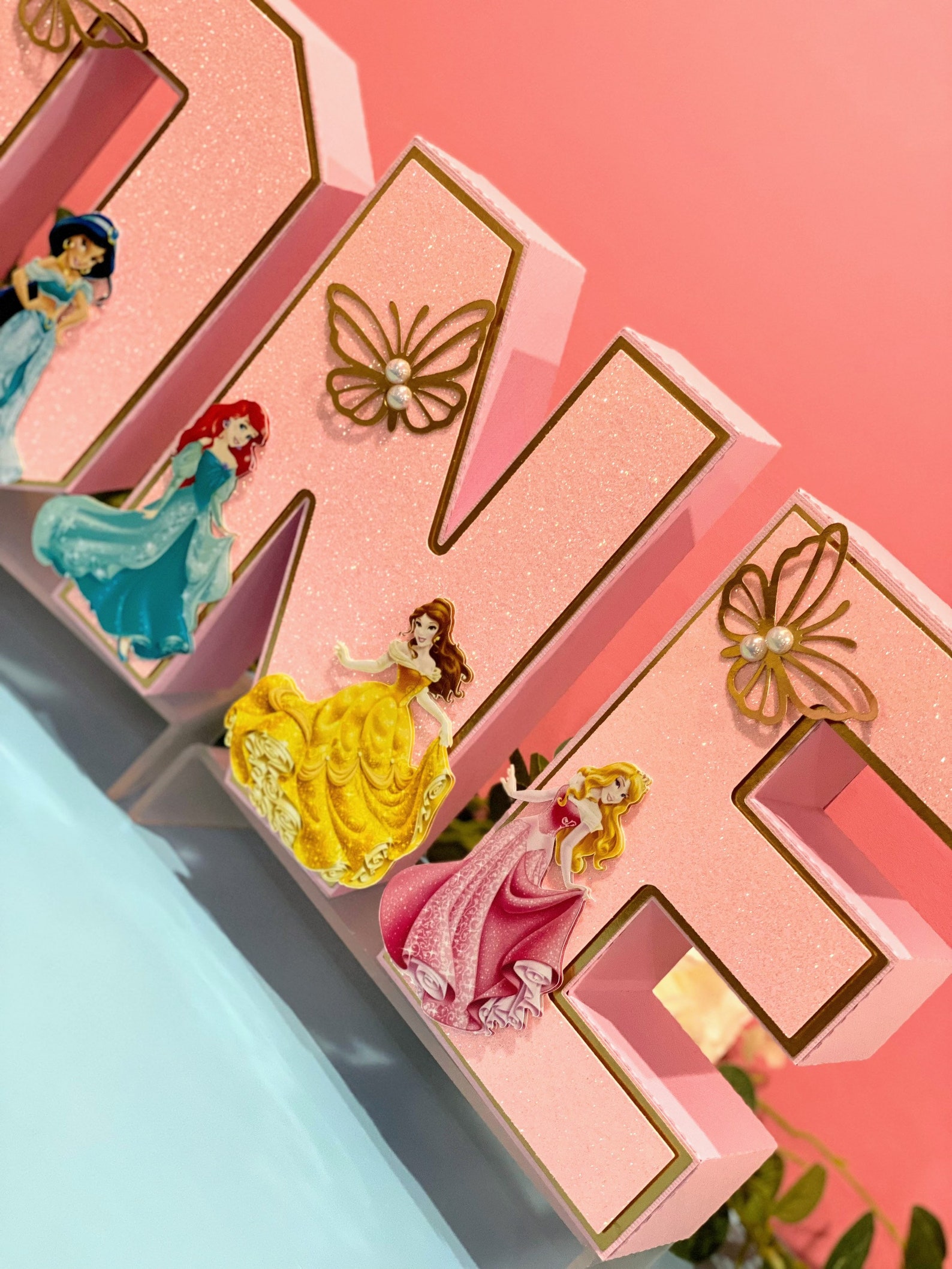 ONE Princess 3D Letters Princess Party Theme Princess - Etsy