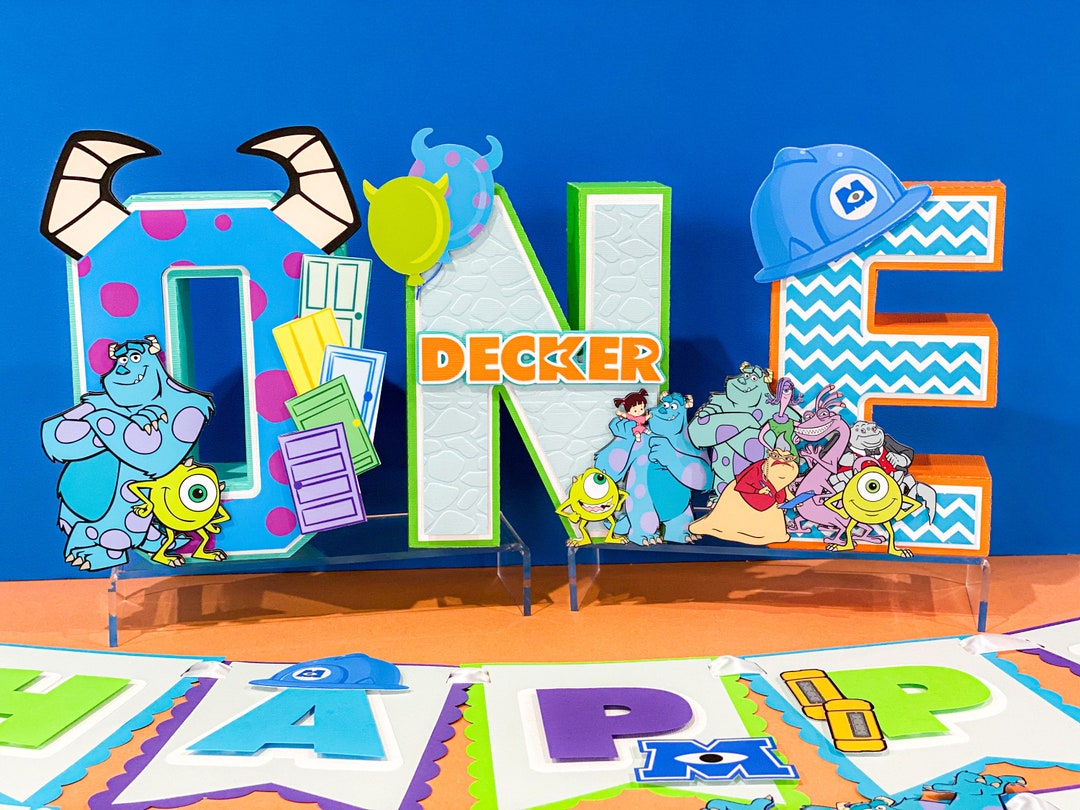 Monsters Inc Theme 3D Letters | Monsters Inc Theme | Monsters Inc Sully ...