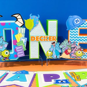 Monsters Inc Theme 3D Letters | Monsters Inc Theme | Monsters Inc Sully ...