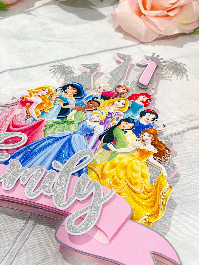 Princess Cake Topper Princess Theme Party Castle Princess - Etsy