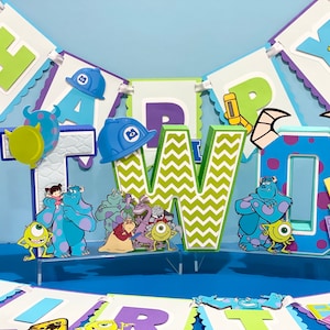 Monsters Inc Theme 3D Letters | Monsters Inc Theme | Monsters Inc Sully ...