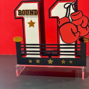 Boxing Theme 3D Letters or Numbers First Round Boxing Birthday Party ...