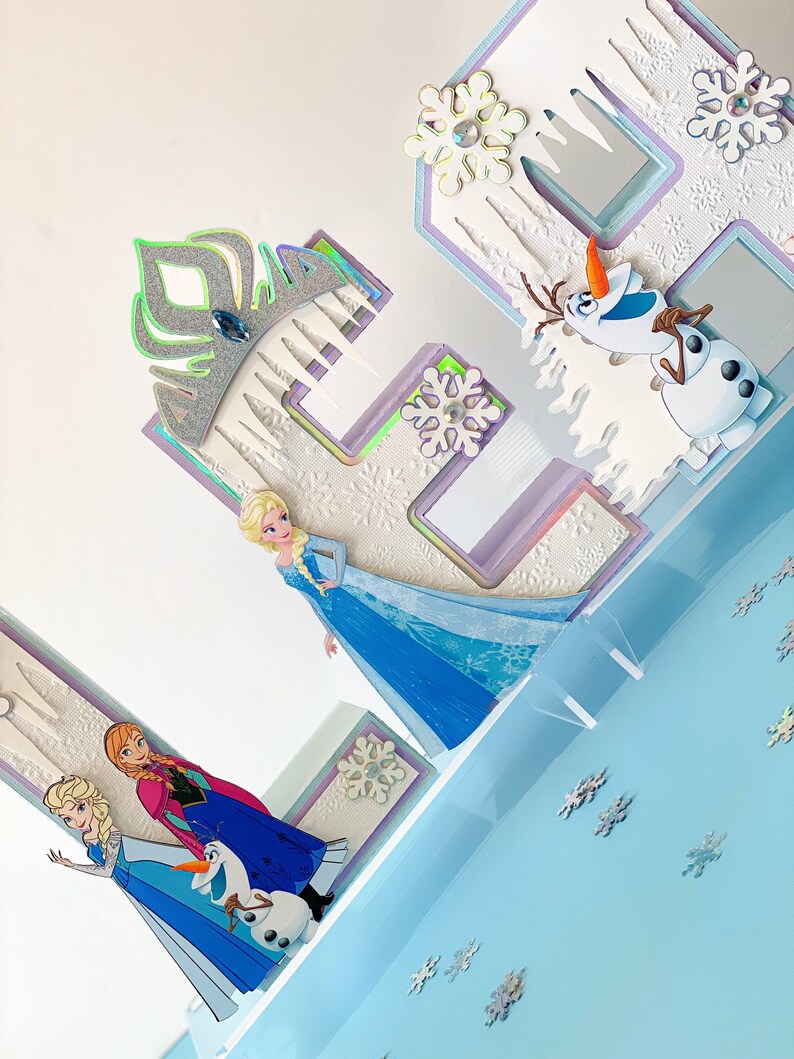 Purple and Blue Frozen Theme 3D Letters Frozen Elsa Party - Etsy