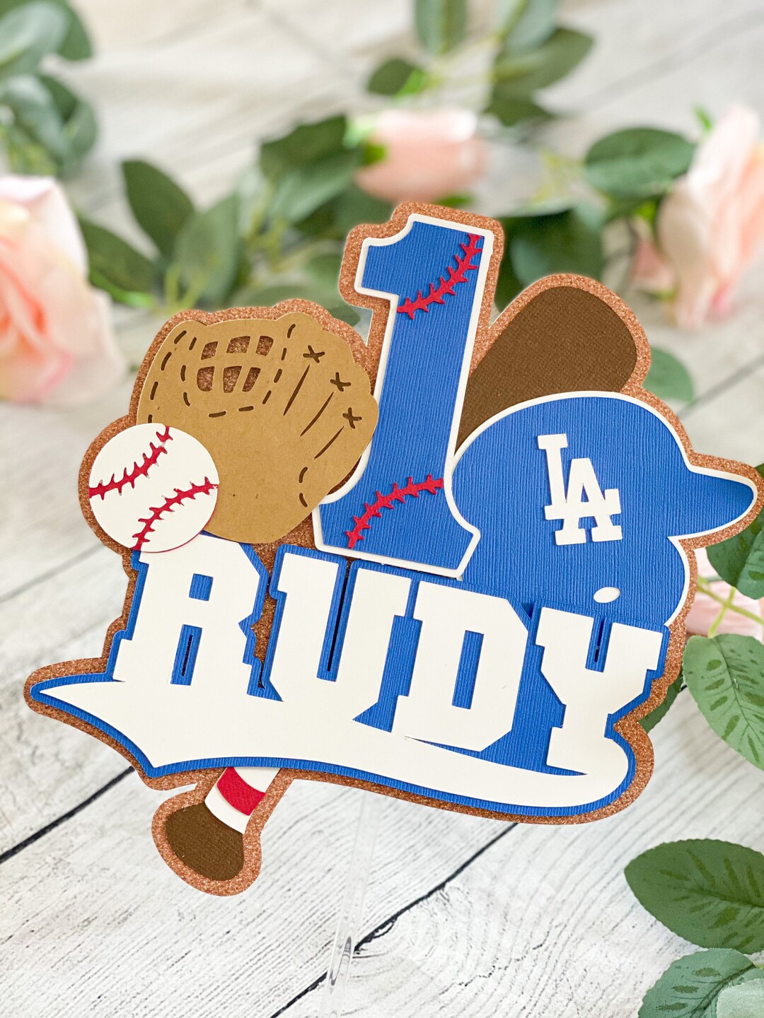 Baseball Cake Topper Los Angeles Dodgers Cake Topper - Etsy