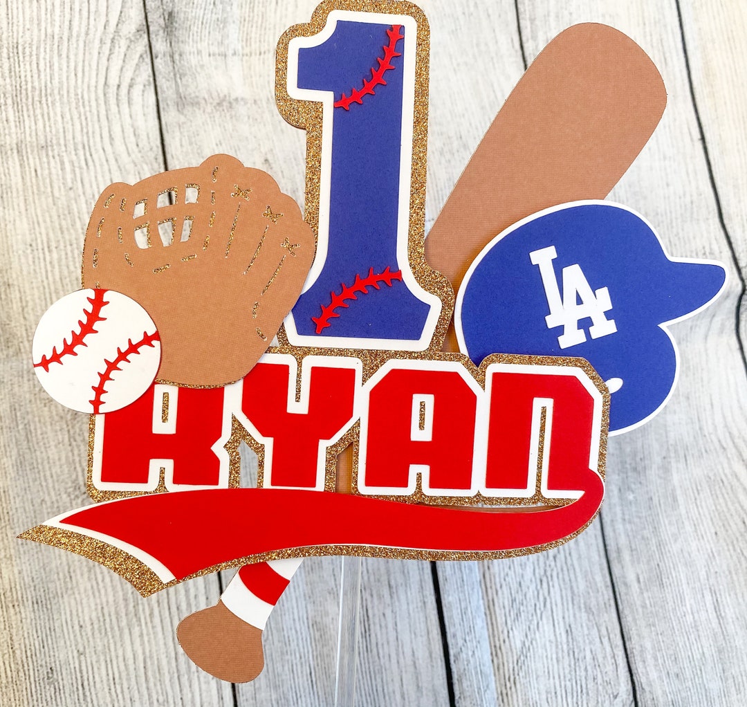 Baseball Cake Topper | Los Angeles Dodgers Cake Topper | Baseball Party ...