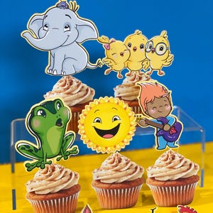 Set of 12 Cupcake Toppers | Canticos Theme Party | Canticos Birthday ...