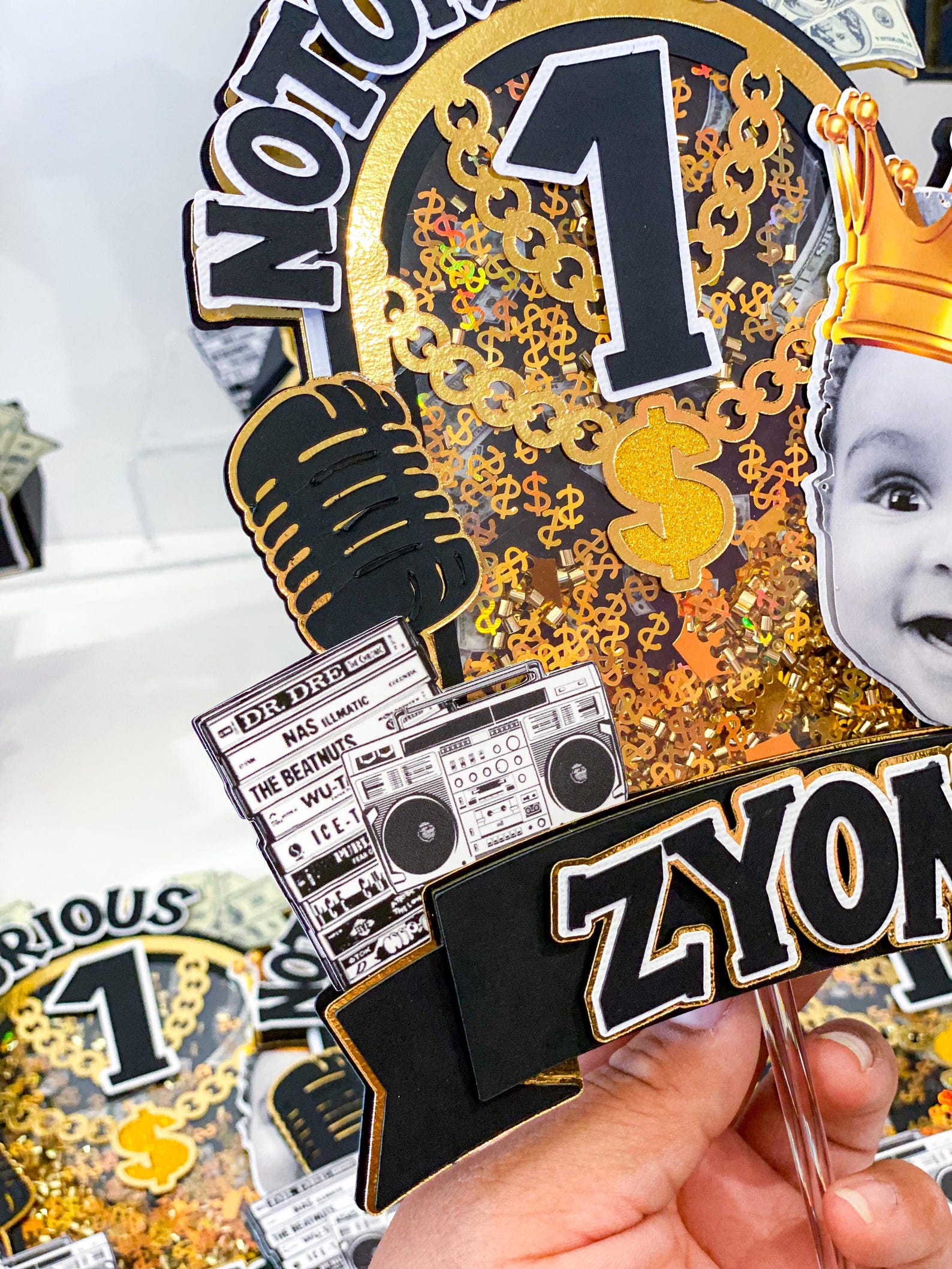 Notorious ONE Theme Cake Topper | Hip Hop Party Theme | Rap Birthday ...
