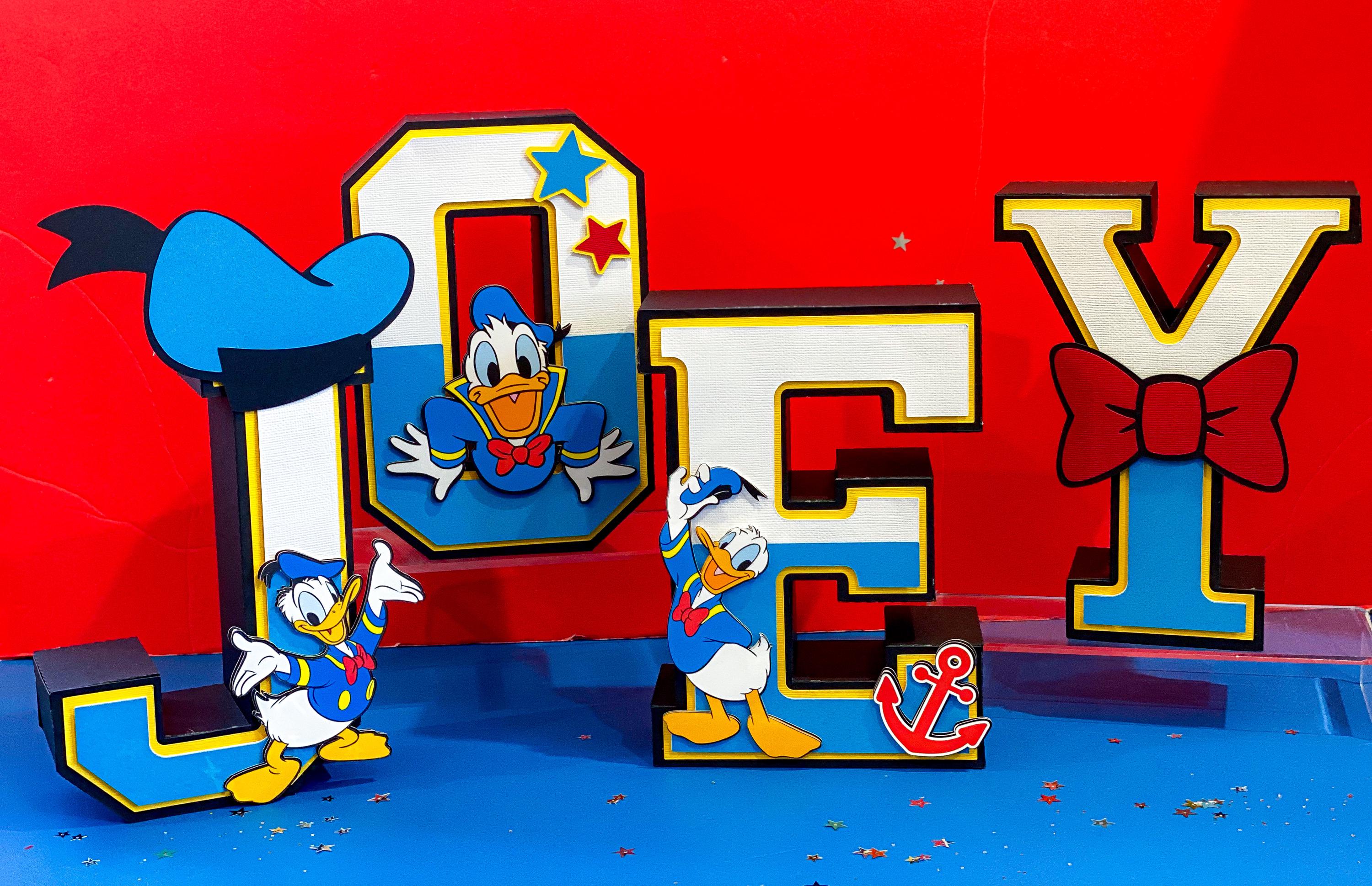 Donald Duck Theme 3D Letters | Donald Duck Party Theme | Disney Donald ...