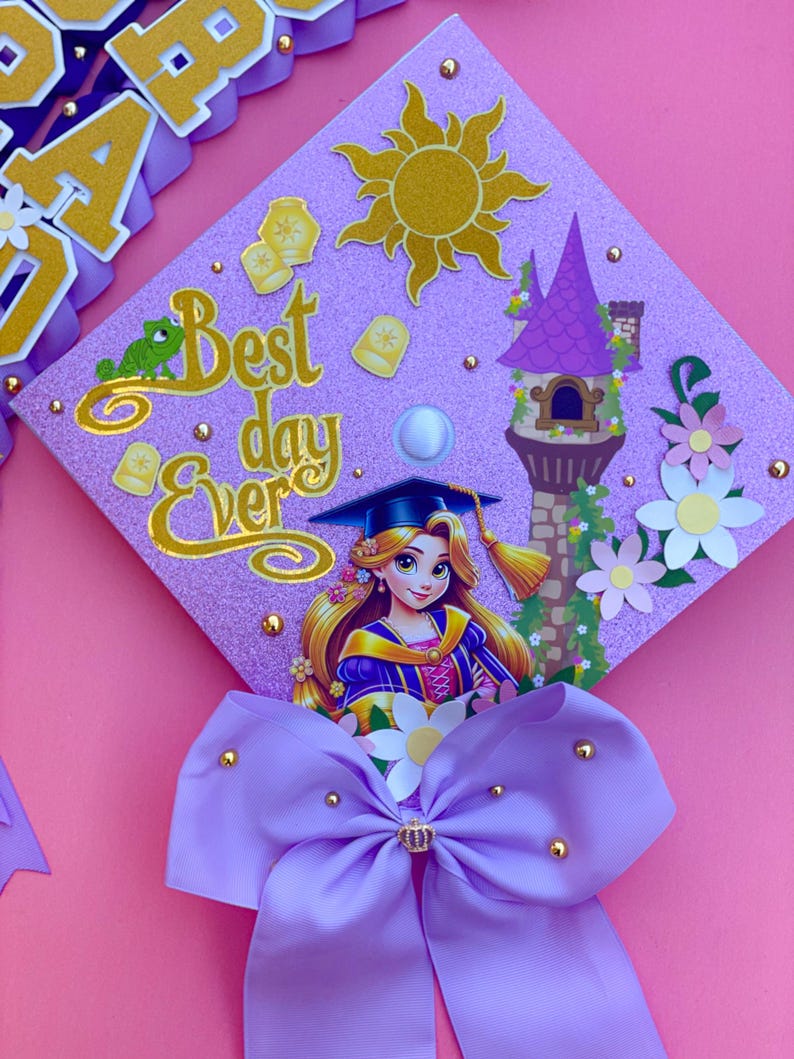 Rapunzel Graduation Cap Topper | Kindergarten Graduation | Graduation ...