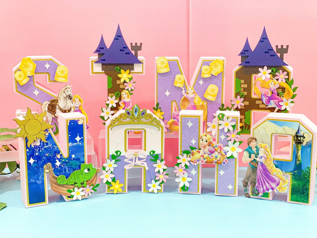 Rapunzel Theme 3D Letters Rapunzel Tangled Party Theme Rapunzel ...