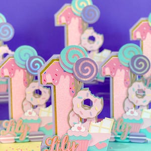 Candyland Theme 3D Letters With Name | Donut Candy Party Theme | Sweet ...