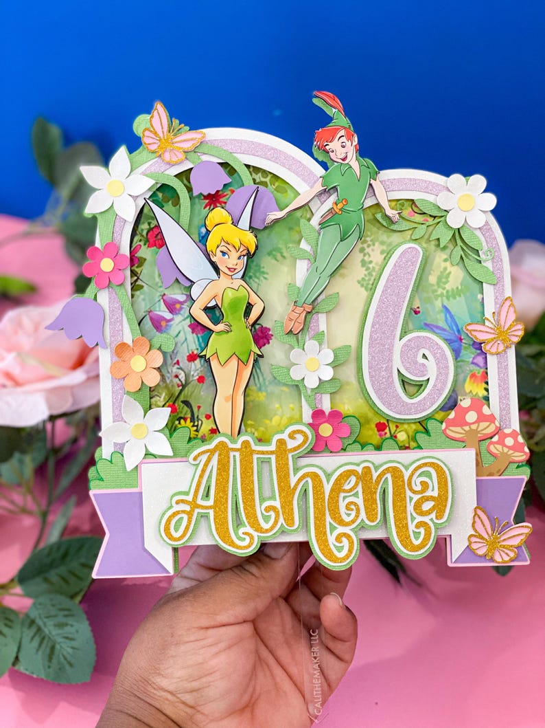 Tinkerbell Peter Pan Cake Topper | Princess Tinkerbell Theme Party ...