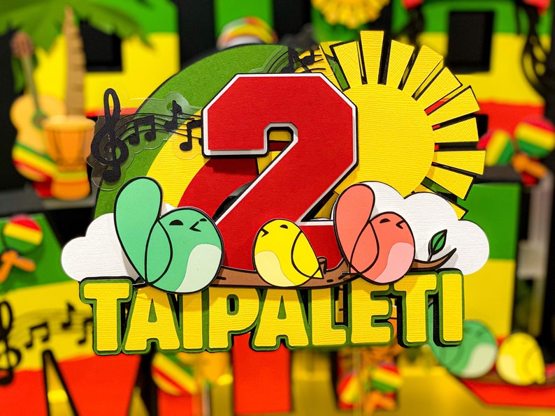 Three Little Birds Cake Topper | Reggae Theme Cake Topper | One Love ...